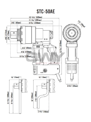 STC-50AE Dimensioned Drawing | GWY, Inc.